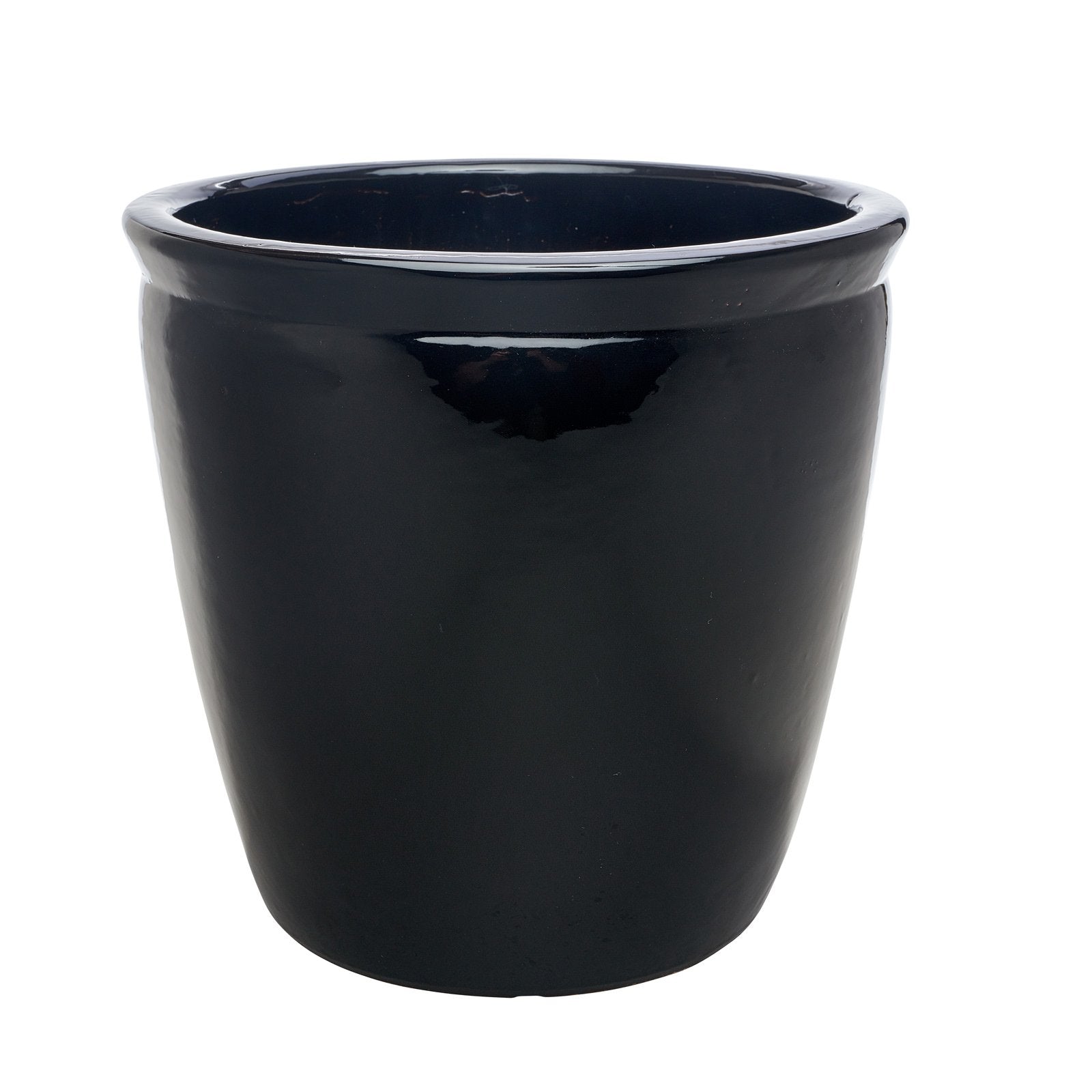 This slightly curved, glazed pot comes in 6 sizes and a variety of ...