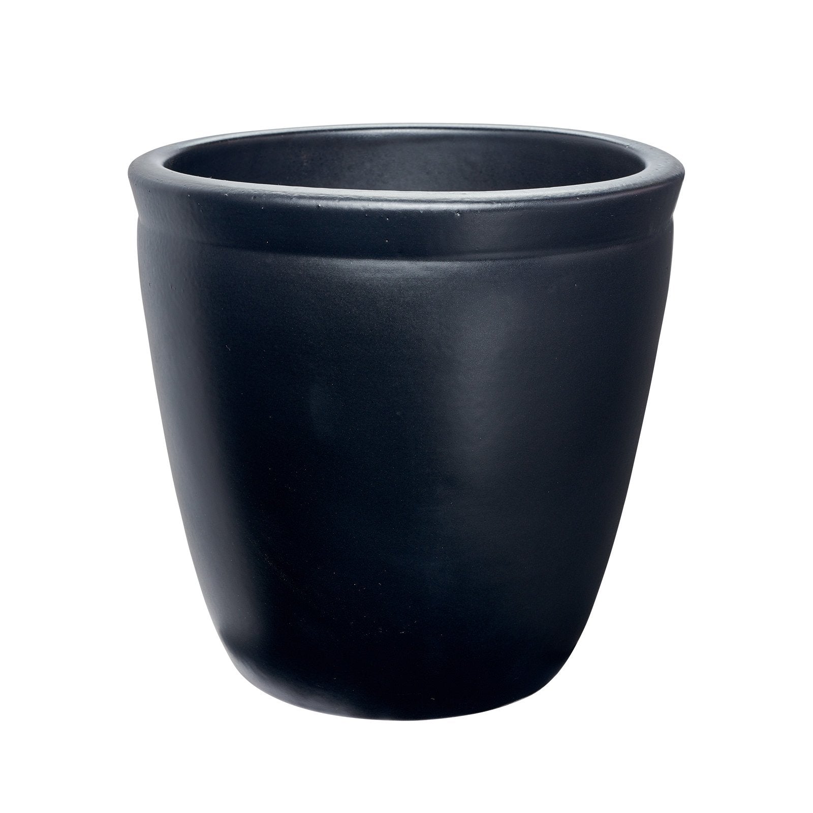This slightly curved, glazed pot comes in 6 sizes and a variety of ...