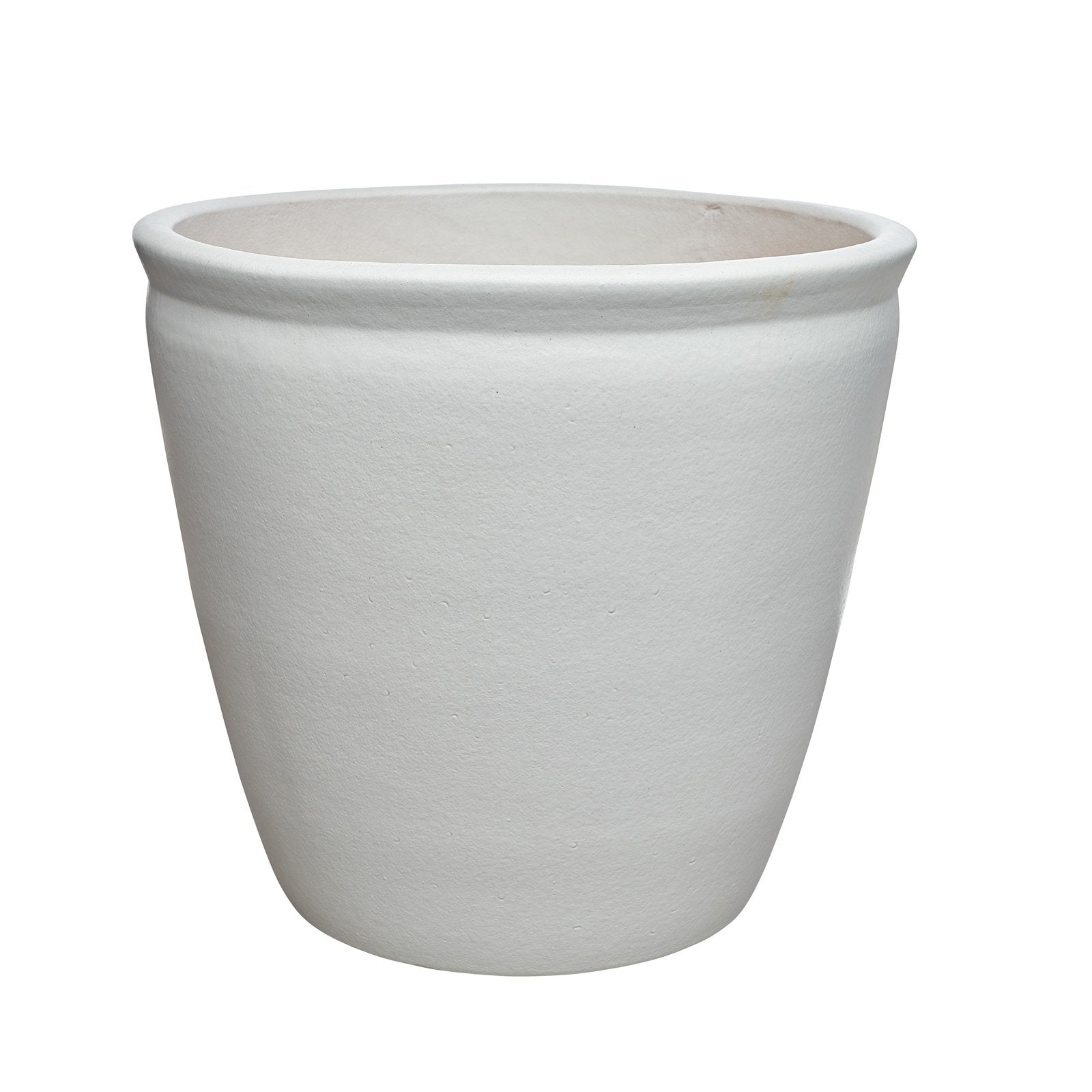 This slightly curved, glazed pot comes in 6 sizes and a variety of ...