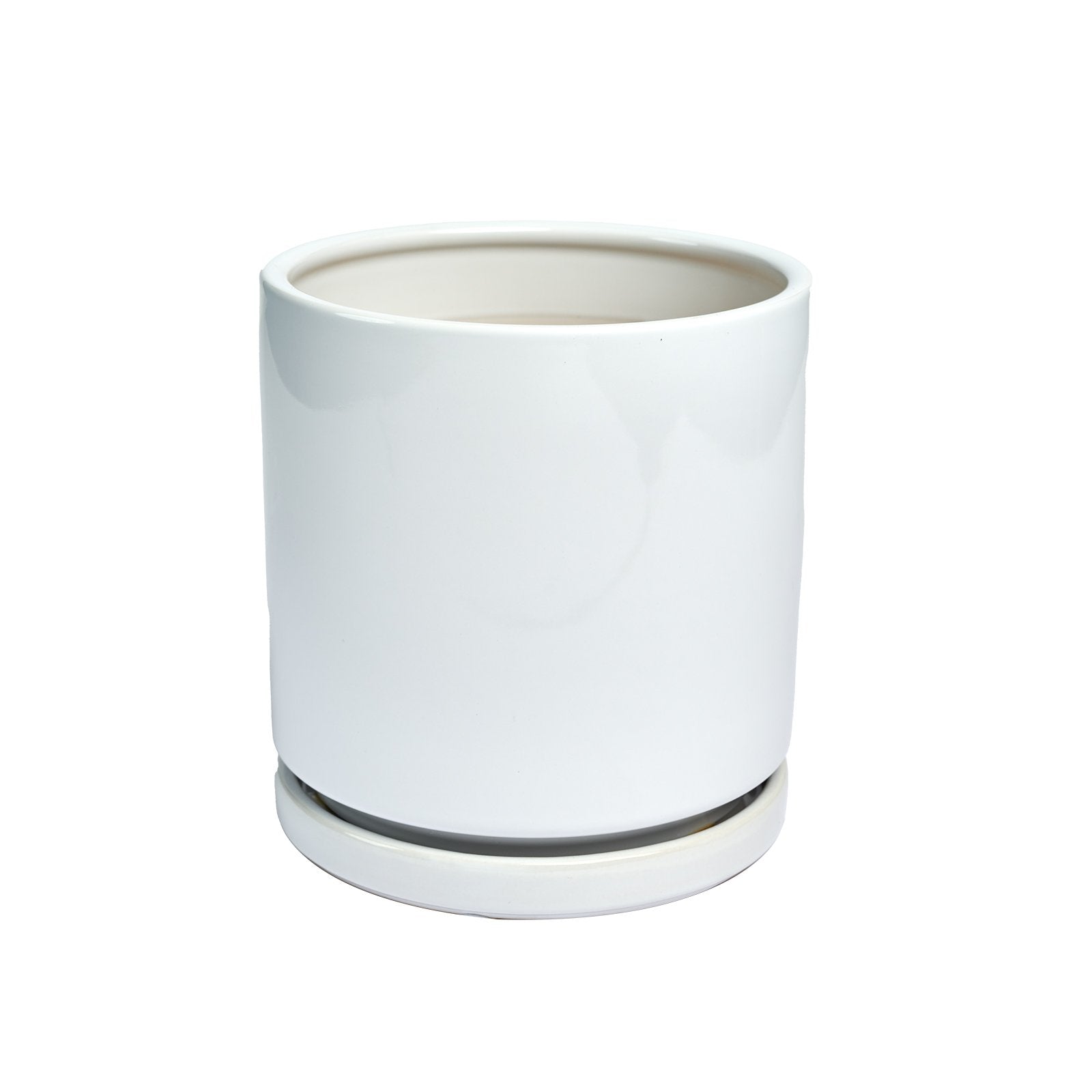Porcelain Cylinder with Saucer – PotteryMfg